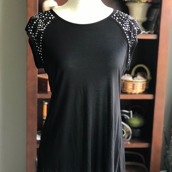 Philosophy | Tops | Philosophy Black Rhinestone Embellished Top | Poshmark